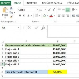 Función TIR-Financieras Excel - Aseduco